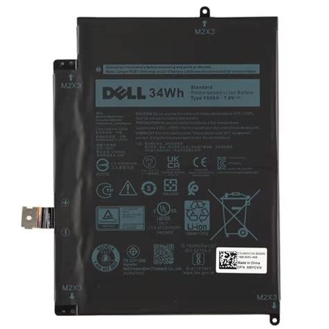 Dell 2 Cell 34 Wh Lithium Ion Replacement Battery For Select Laptops