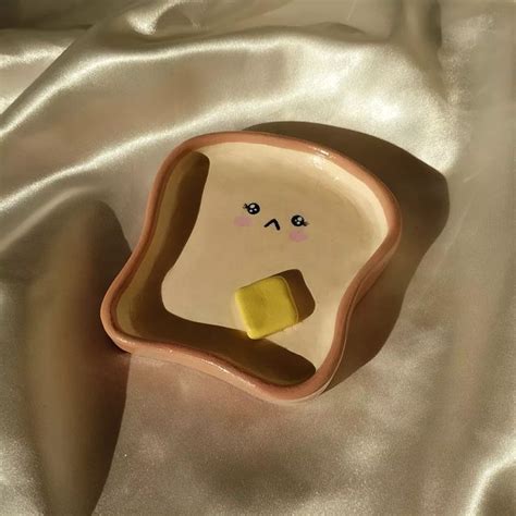 Clay Toast Trinket Tray Clay Art Projects Clay Art Clay