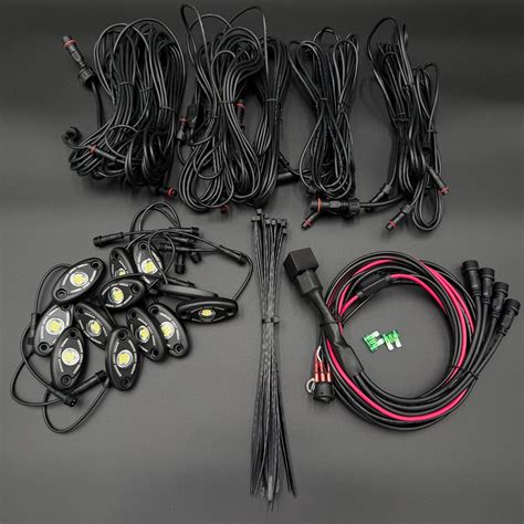 12 Piece White Rock Light Kit Wheel Light Express