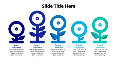 Points Colored Leaves With Icons Infographic Inforgraphics Slides