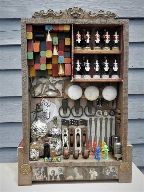 Vintage Assemblage Art Cabinet