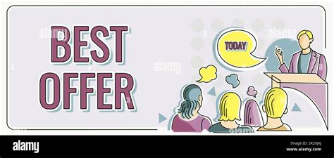 Text Caption Presenting Best Offer Word Written On To Convince Someone