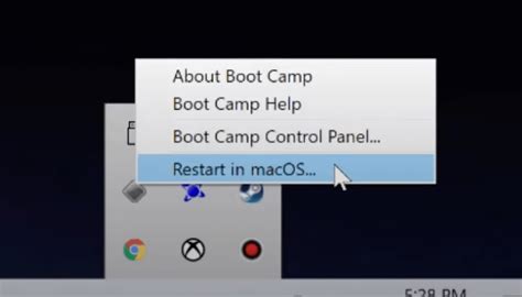 Bootcamp Quickly Reboot To Windows From Macos Like You Can By Default