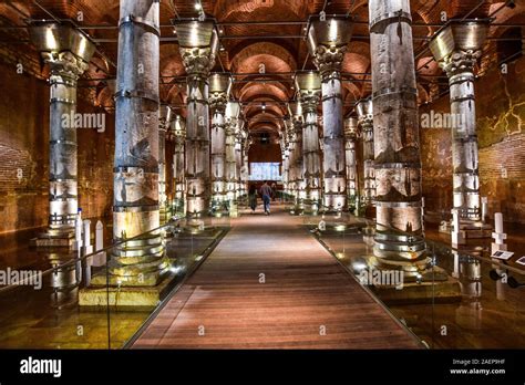 Turkey Istanbul The Theodosius Cistern Serefiye Sarnici Built By
