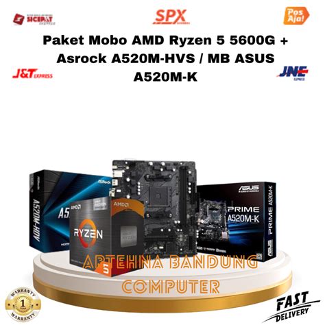 Jual Paket Mobo AMD Ryzen G Asrock A M HVS MB ASUS A M K Shopee Indonesia