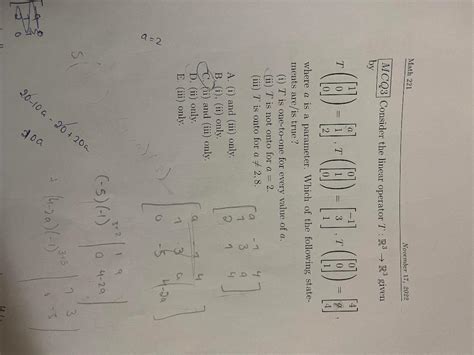 solved mcq3 consider the linear operator t r3→r3 given by