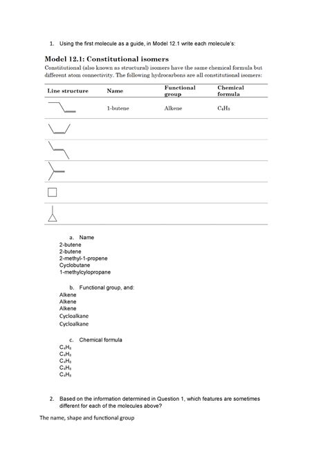 chemistry week 12 workshop 12 activity 12 full answers 1 using