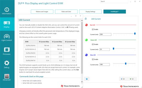 DLP EVM LC Is It Possible To Set LED Current Value Over The Hardware Limitation DLP