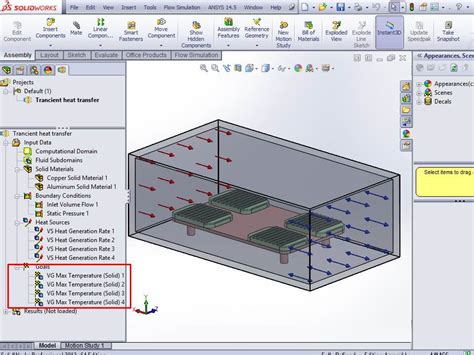 Transient Heat Transfer Simulation In Solid Works Grabcad Tutorials