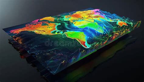 3d Model Abstract Art Of Dynamic Abstract Global Weather Visualization