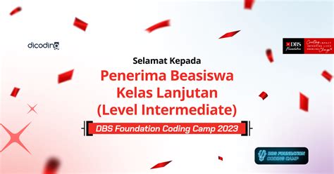 pengumuman penerima beasiswa lanjutan kelas menengah dbs foundation