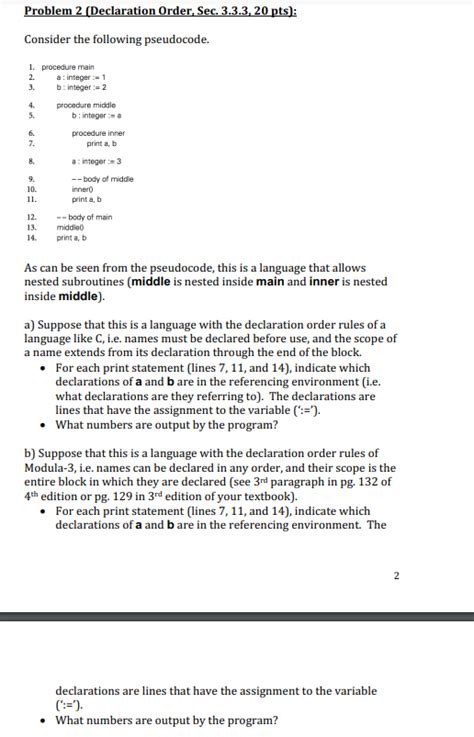 Solved Problem 2 Declaration Order Sec 3 3 3 20 Pts
