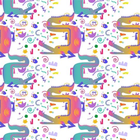 Premium Vector Crocodile Seamless Pattern