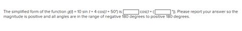 Solved The Simplified Form Of The Function Chegg