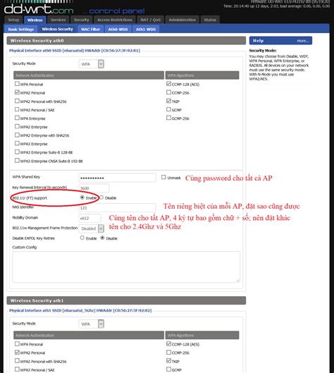kiến thức Cách setup Mesh wifi aka fast roaming với router chạy DD WRT openWRT VOZ