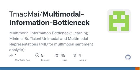 Github Tmacmaimultimodal Information Bottleneck Multimodal Information Bottleneck Learning