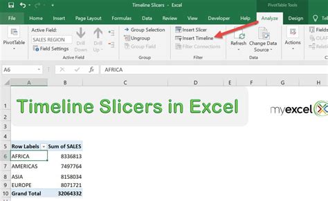 Timeline Slicer In Excel Create A Timeline Pivot Table Microsoft