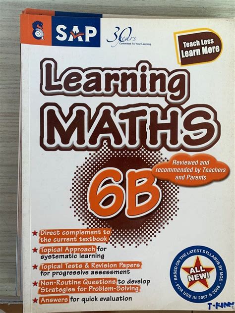 Sap Learning Maths 5a 6b Hobbies And Toys Books And Magazines Textbooks