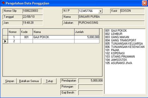 Aplikasi Penggajian Karyawan EDISON DOLOKSARIBU