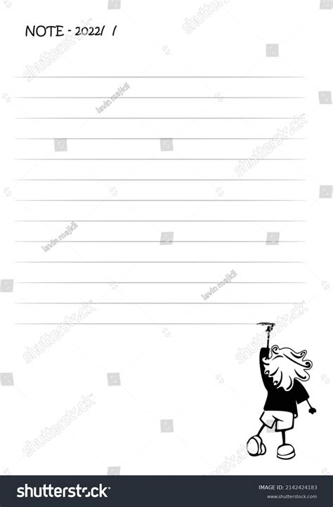 Notebook Paper Design Black White Stock Vector Royalty Free