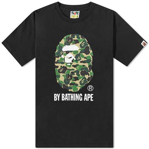 A Bathing Ape Abc Camo By Bathing Ape T Shirt Black And Green End Gb