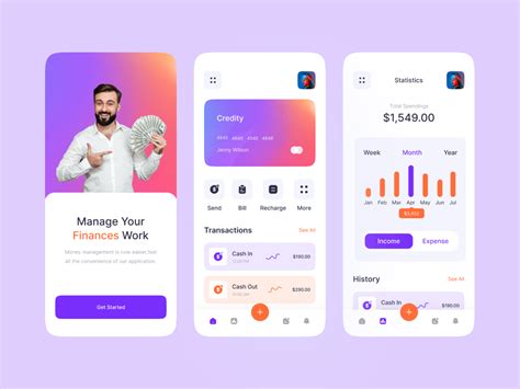 Mobile Banking Application Uiux Design Images Behance
