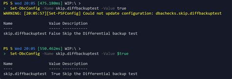 Set DbcConfig Could Not Update Configuration Issue Dataplat Dbachecks GitHub