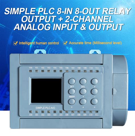 Huaqingjun 8 In 8 Out Relay Output PLC For Industrial Control