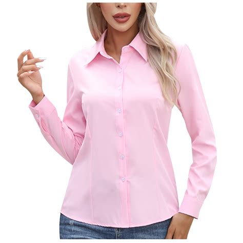 Blvb Womens Button Down Shirts Long Sleeve Blouses Formal Collared