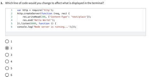 Solved Which Line Of Code Would You Change To Affect What Chegg