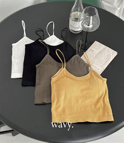 [💛~50 Off] 멜로우 납작끈 골지 캡나시 슬리브리스 끈 이너나시 캡내장 나시 핏쫀쫀 4color 에이블리