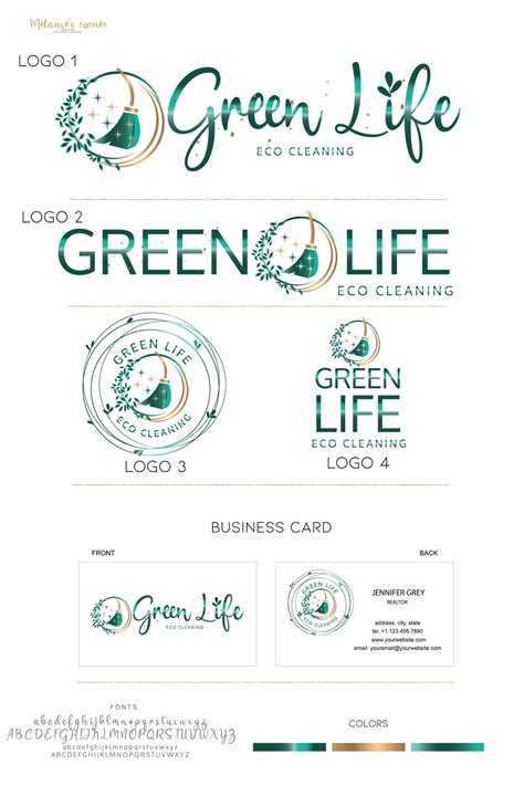 Cleaning Service Logo Eco Cleanining Logo 443 Etsy