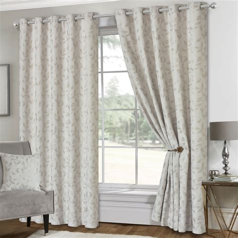 Lewiss Alderly Patterned Eyelet Curtains Natural