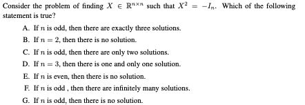 Solved Consider the problem of finding X e Rnxn such that Xº Chegg com