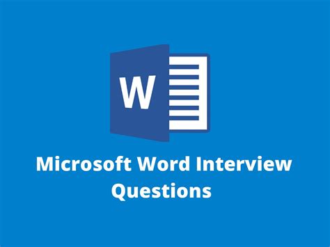 microsoft word interview questions in 2025 online