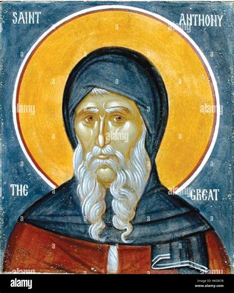 This Artwork Depicts Saint Anthony The Great An Early Christian Hermit