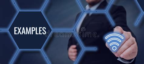 Conceptual Display Examples Word Written On Photo Sample Model To Follow Guide Explanation For