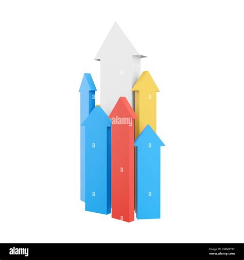3d Rendering Arrows Directed Upwards As Success Icon 3d Render Arrows