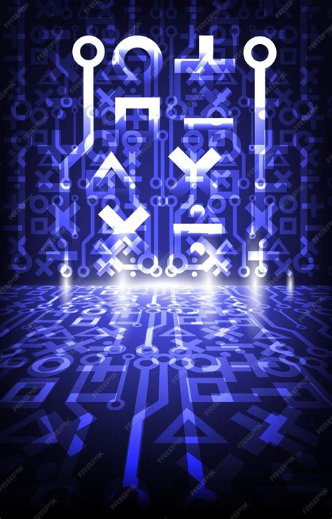 Premium Vector Technology Digital Communication Network Data Digital Signal Connection