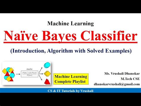Understanding The Naïve Bayes Classifier Algorithm A Comprehensive Guide Galaxyai Galaxyai