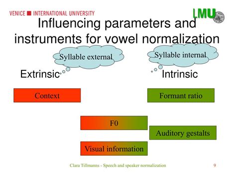 Ppt Speech And Speaker Normalization In Vowel Normalization