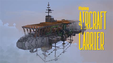 Flying Aircraft Carrier Zeppelin With Create Mod Youtube