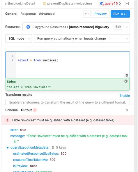 Table Invoices Must Be Qualified With A Dataset Eg Datasettable 💬 Queries And Resources