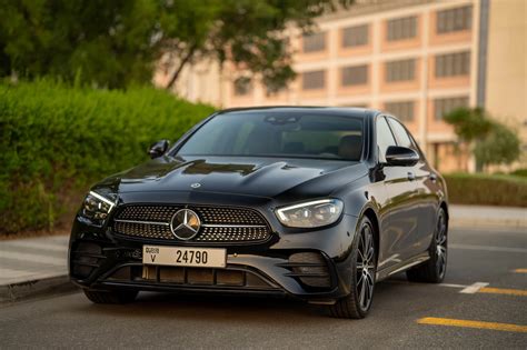Rent Mercedes E300 Black In Dubai Sedan Octanerent