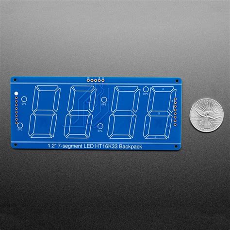 adafruit 1 2 4 digit 7 segment display w i2c backpack red the pi hut