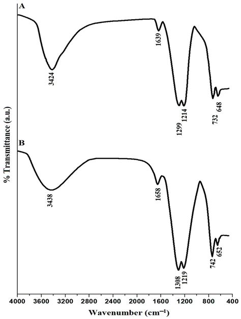 Ftir Spectra Of The Mb600 A And Mb800 B Nanostructures Download