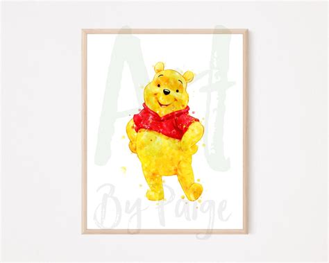 Winnie The Pooh Watercolour Art Print Etsy