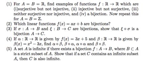 Solved 1 For A B R Find Examples Of Functions F R → R