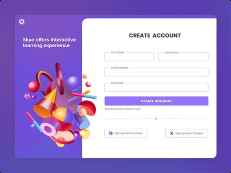 Create Account Ui In 2025 Web Design Page Design Interactive Design