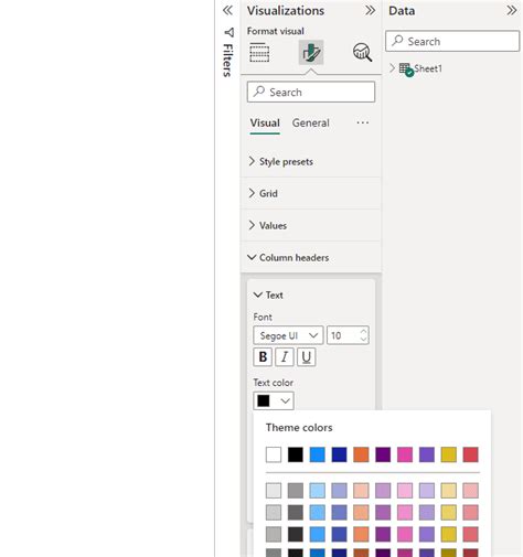 How To Hide Power BI Column Headers On A Table Or Matrix Visual
